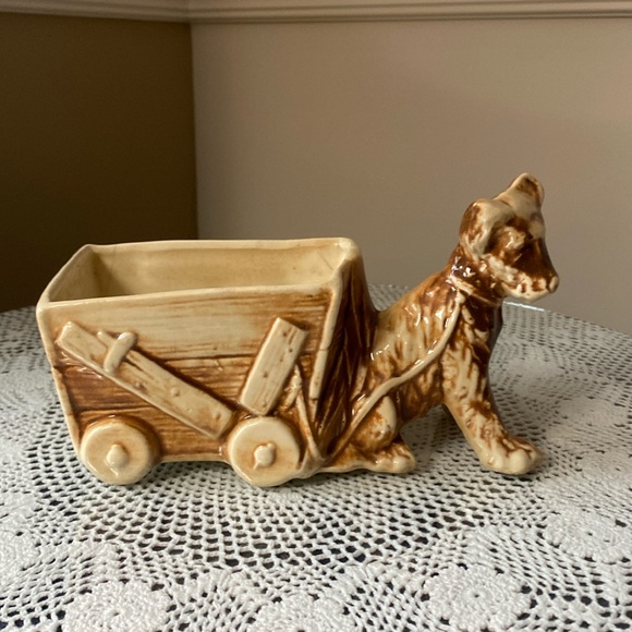 Mccoy | Accents | Vintage Mccoy Dog And Cart Planter | Poshmark